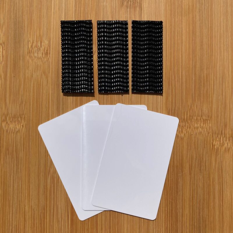 3 pack of extra PVC cards and industrial strength velcro - Hawk Hill ...